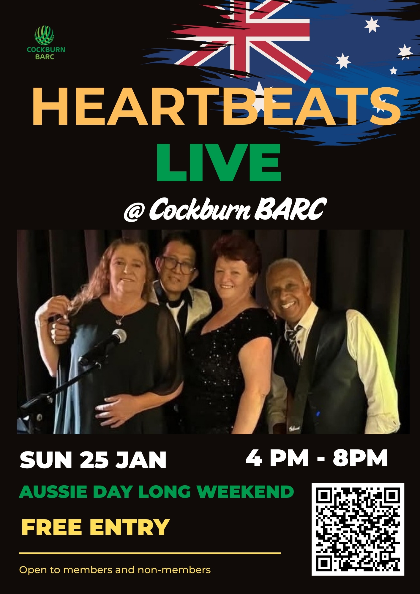Come and celebrate Aussie Day Long Weekend with Heartbeats LIVE band ...